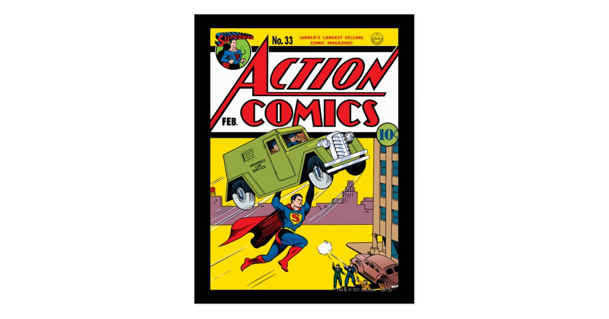 Action Comics #33 Postcard | Zazzle.com