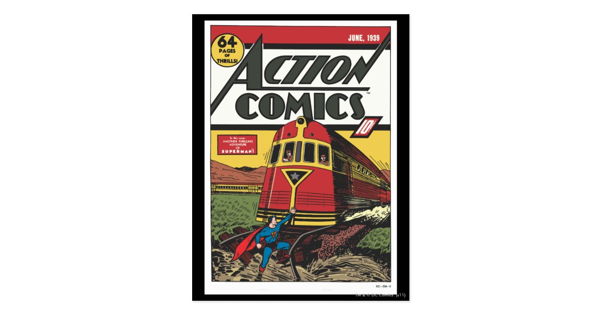 Action Comics - June 1939 Postcard | Zazzle.com