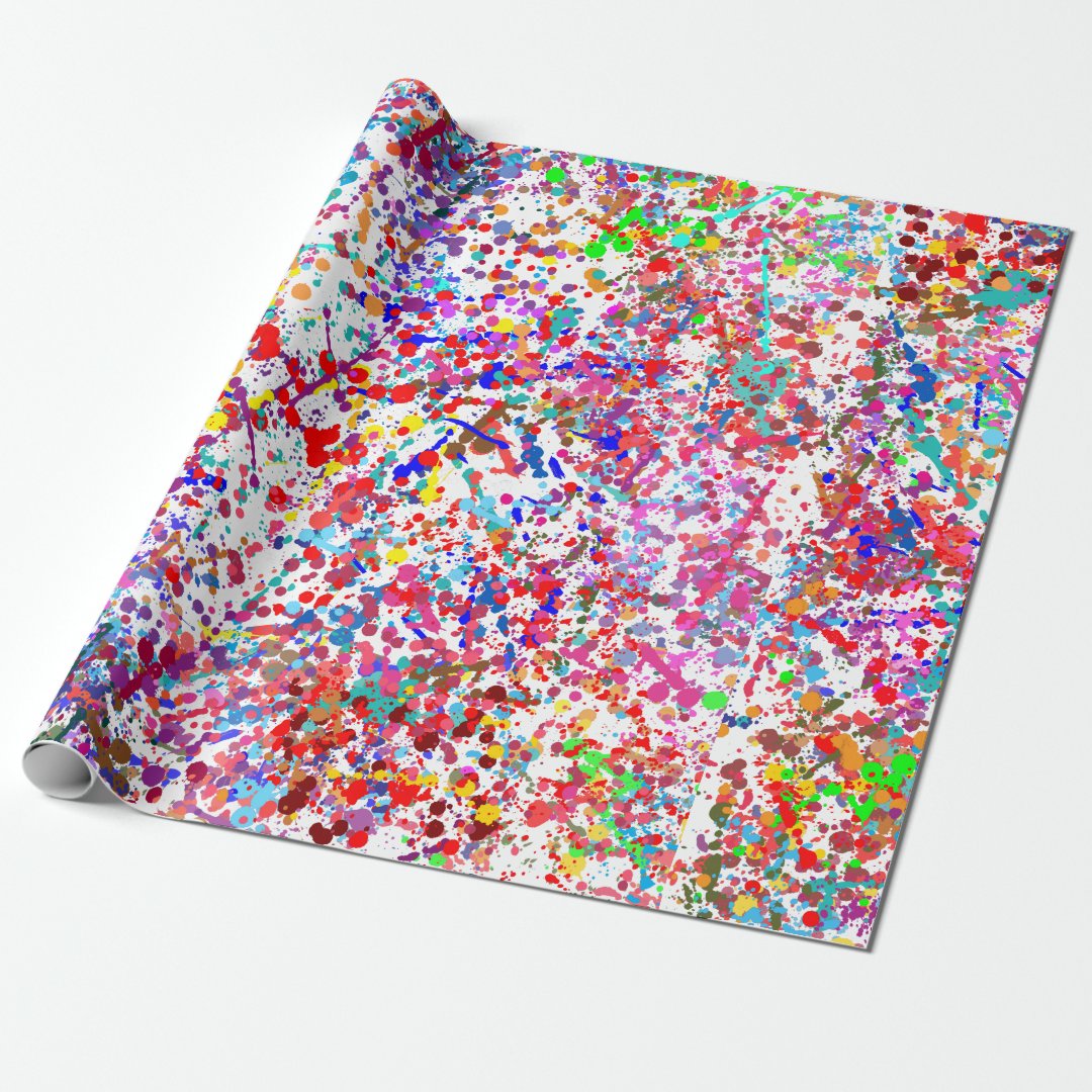 Action Painting, Drip Art Wrapping Paper | Zazzle