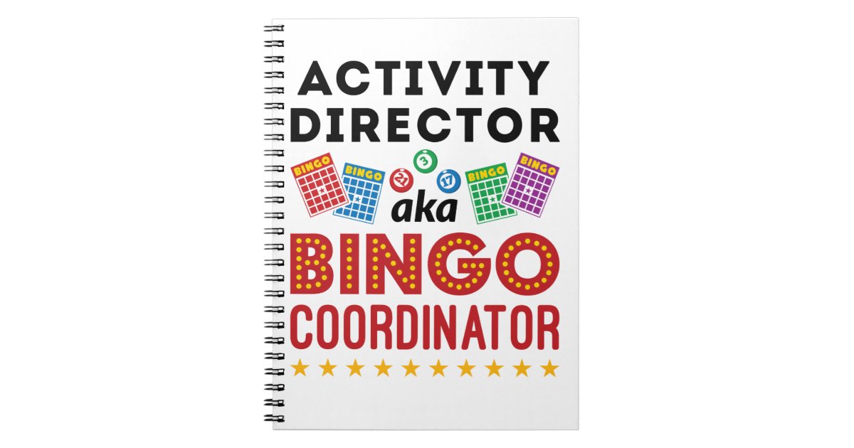 Activity Director aka Bingo Coordinator Notebook | Zazzle