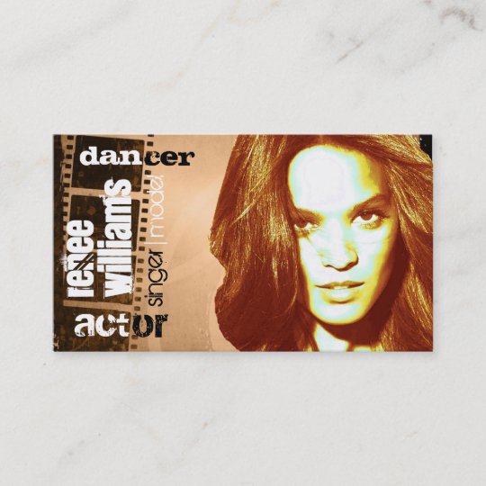 actor business card (contact to customize) | Zazzle.com