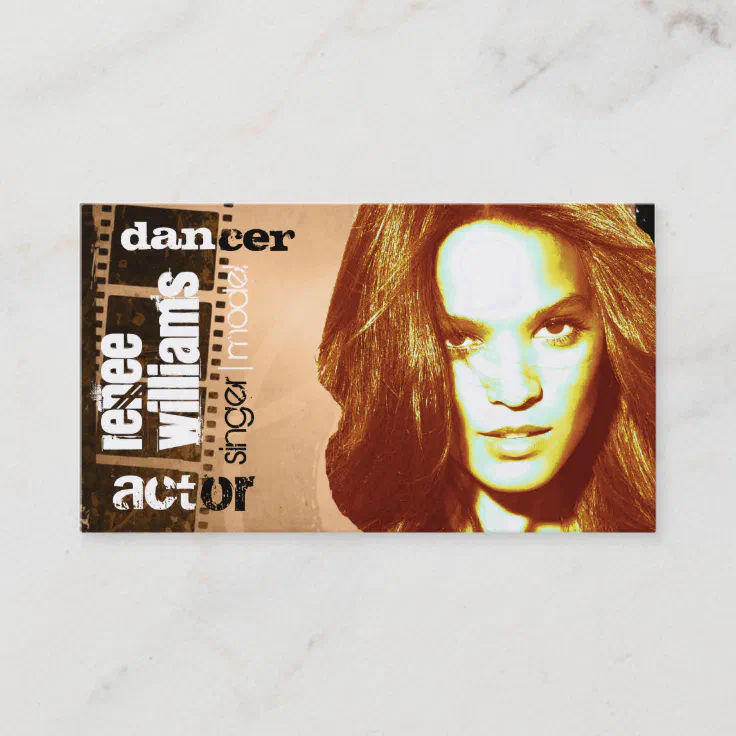 actor business card (contact to customize) | Zazzle