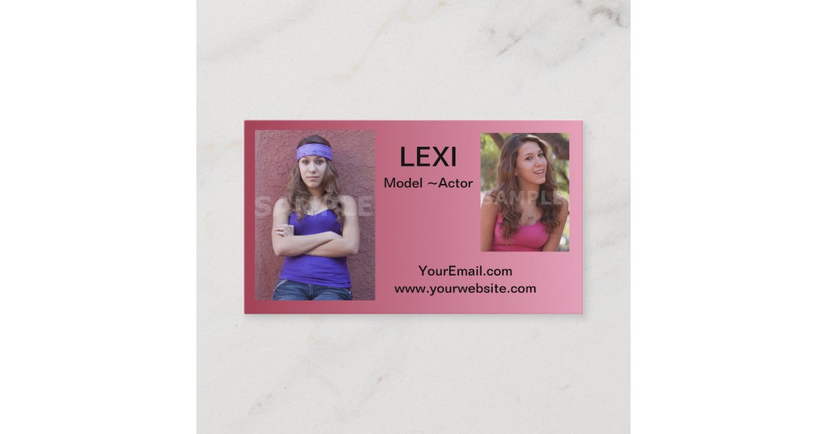 Actor Business Cards Headshots Photo Cards | Zazzle