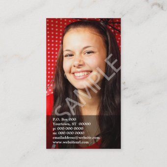 Actor Double Headshot Transparent Panel Business Card | Zazzle