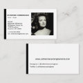 Actor Headshot Black Stripe Business Card | Zazzle