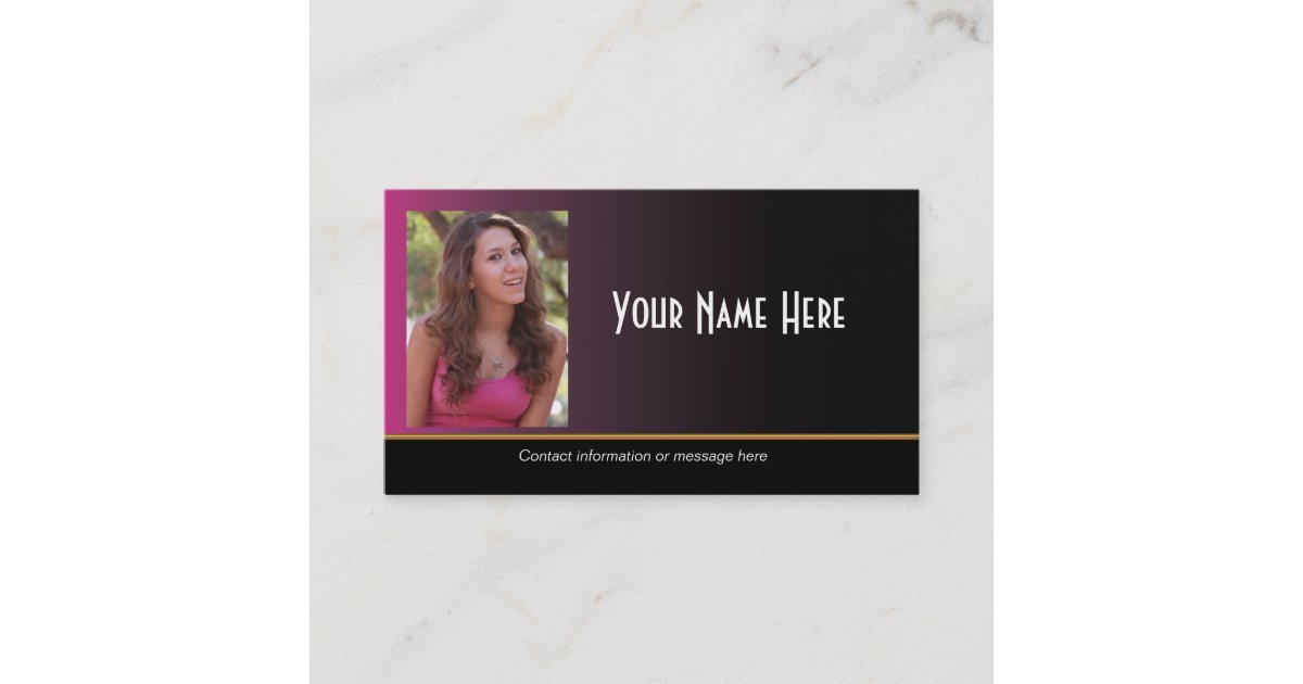 Actor Headshot Business Card | Zazzle