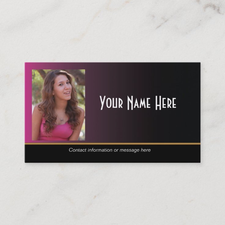 Actor Headshot Business Card | Zazzle