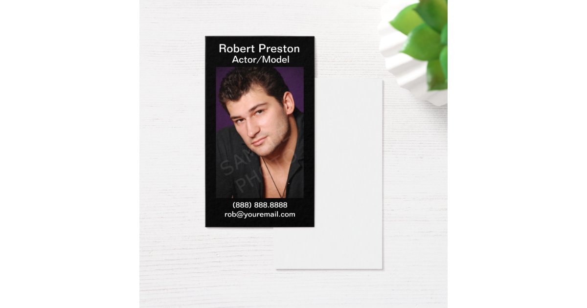 Actor Headshot Business Cards | Zazzle