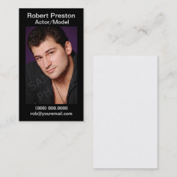 Actor Headshot Business Cards | Zazzle
