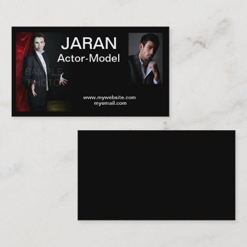 Actor Headshot Business Cards | Zazzle