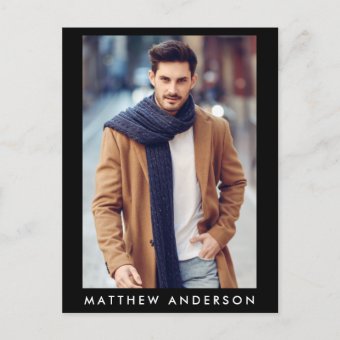 Actor Model 4 Photo Comp Card - Postcard Size Bk | Zazzle