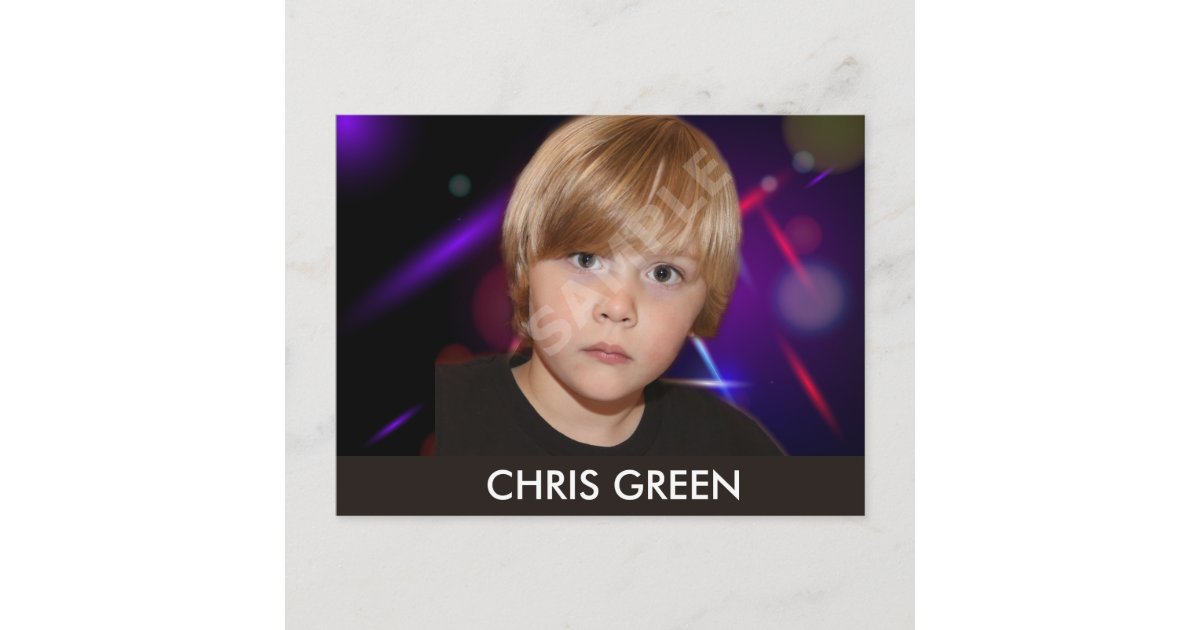 Actor Model Headshots Cards 2-sided | Zazzle