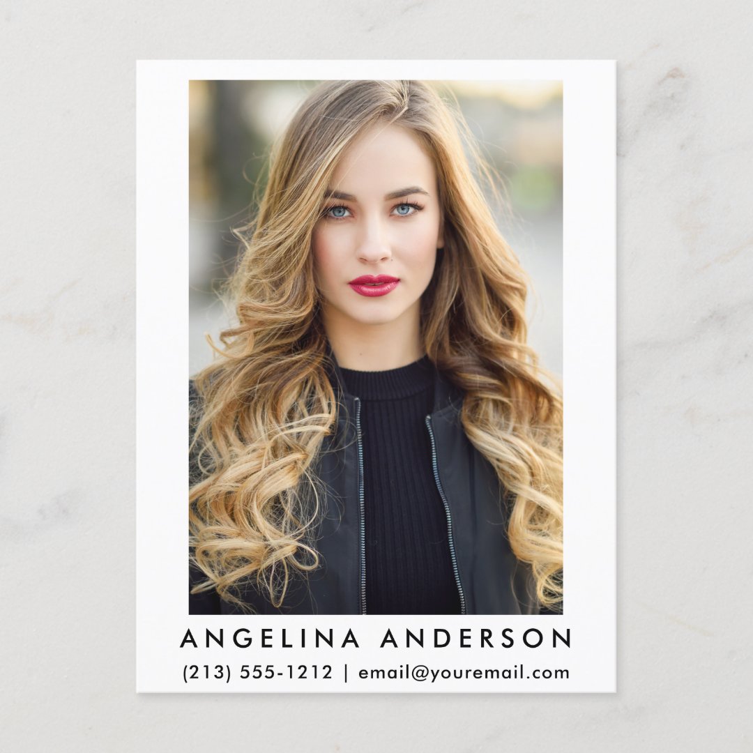 Actor Model Photo Postcard | Zazzle