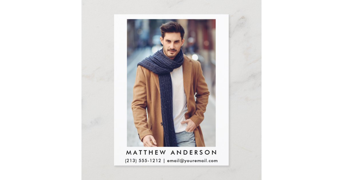 Actor Model Photo Postcard - Wht | Zazzle