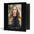 Actor Model Portfolio Binder Black - Side Name | Zazzle