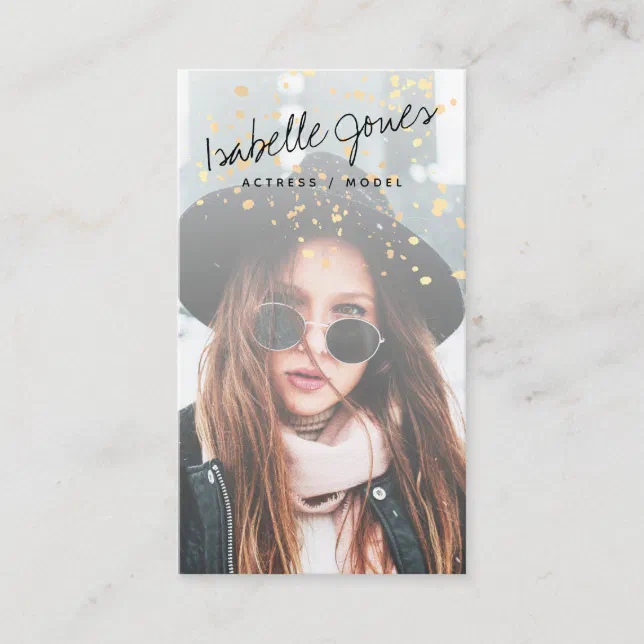 Actor Model Singer Dancer Pink Photo Business Card | Zazzle