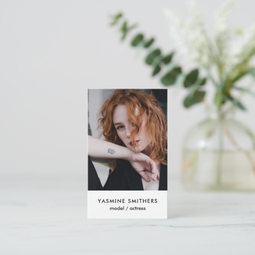 Actor Model Singer Dancer SOCIAL ICON Photo Business Card | Zazzle