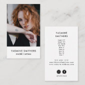 Actor Model Singer Dancer SOCIAL ICON Photo Business Card | Zazzle