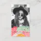 Actor Model Singer Stylish Photo Business Card | Zazzle