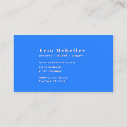 Actor Model Singer Stylish Photo Business Card | Zazzle