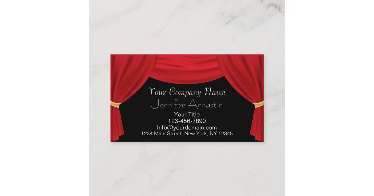 Actor or Actress Business Card | Zazzle