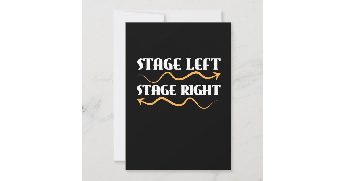 Actor Stage Left Stage Right Save The Date | Zazzle