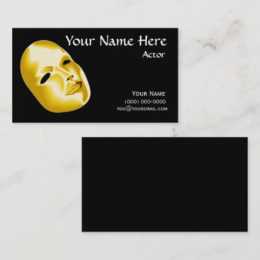 Actors business cards | Zazzle