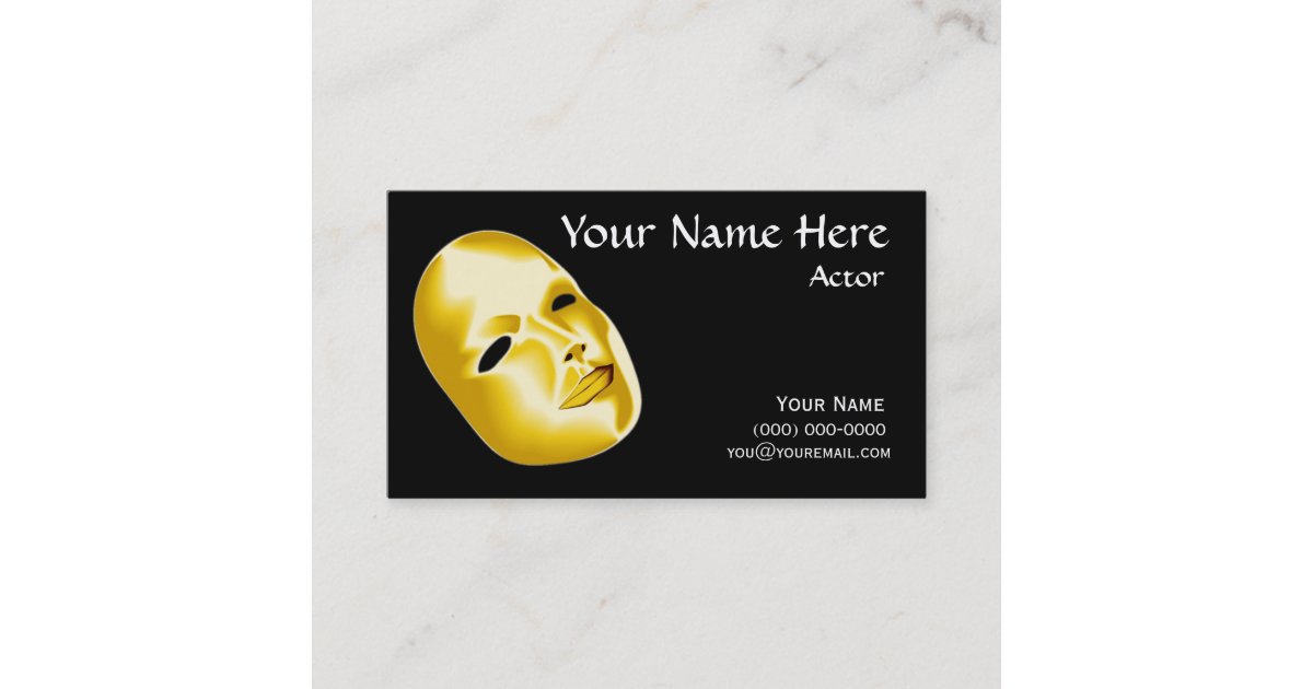 Actors business cards | Zazzle