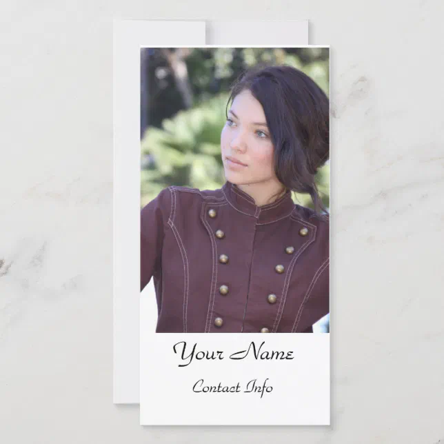 Actors Headshot Card | Zazzle