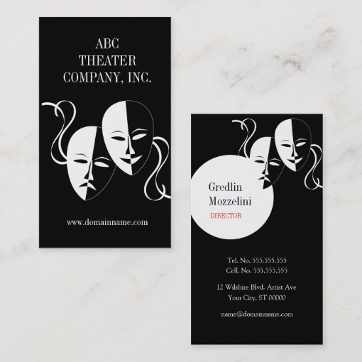 Actress / Actor / Theater Performer Business Card | Zazzle