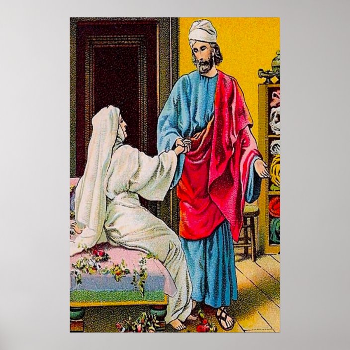 Acts 9:36-43 Tabitha Is Brought Back to Life Poster | Zazzle.com