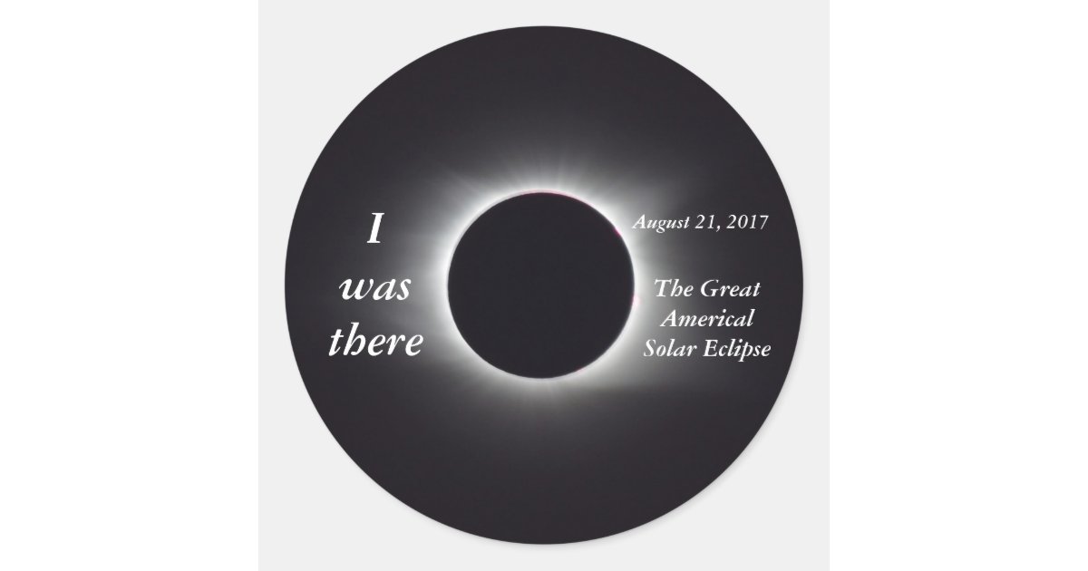 Actual 2017 Solar Eclipse Image Classic Round Sticker | Zazzle