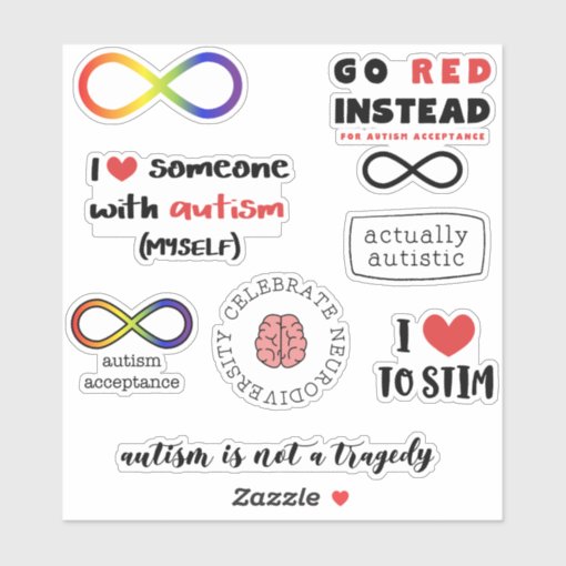 Actually Autistic Autism Positivity Sticker | Zazzle