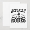 Actually This Is My First Rodeo Thank You Card | Zazzle
