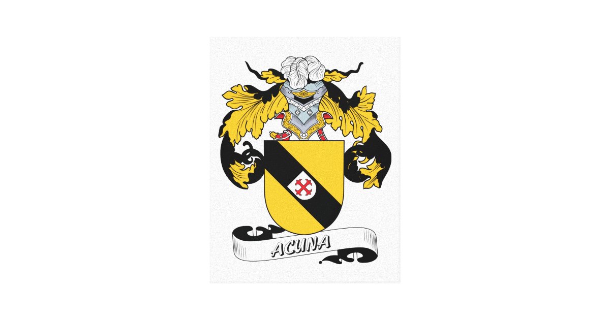 Acuna Family Crest Canvas Print | Zazzle