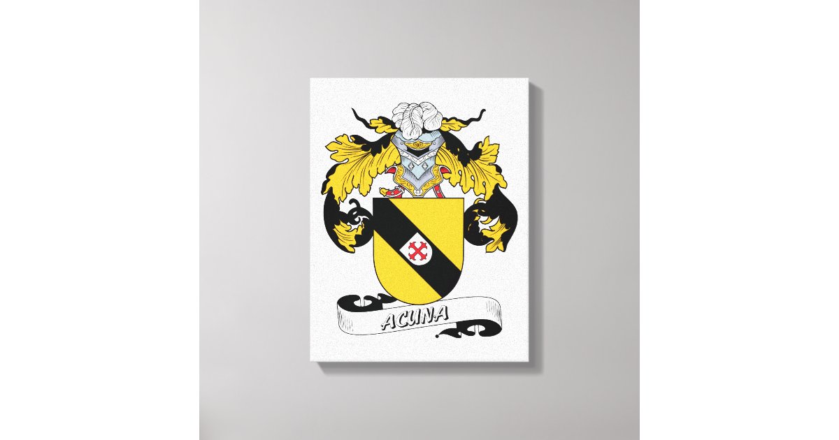 Acuna Family Crest Canvas Print | Zazzle