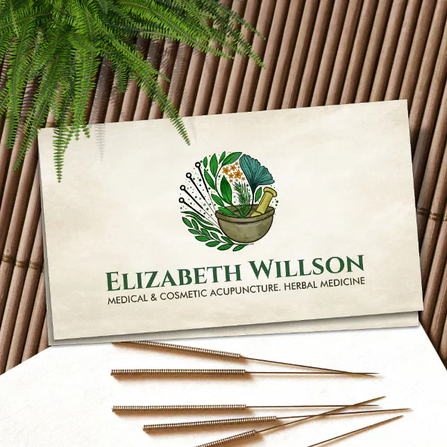 Acupuncture and Herbal Medicine Business Card | Zazzle