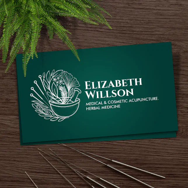 Acupuncture and Herbal Medicine Business Card | Zazzle