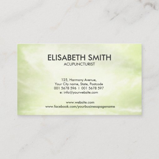 Acupuncture and Herbal Medicine illustration Business Card | Zazzle