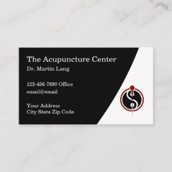 Acupuncture Appointment Medical Business Cards | Zazzle