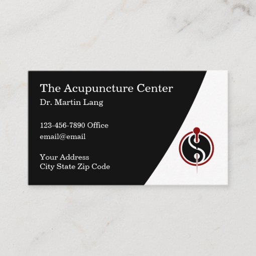 Acupuncture Appointment Medical Business Cards | Zazzle