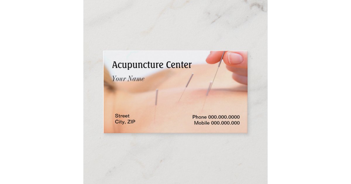 Acupuncture Business Card | Zazzle.com
