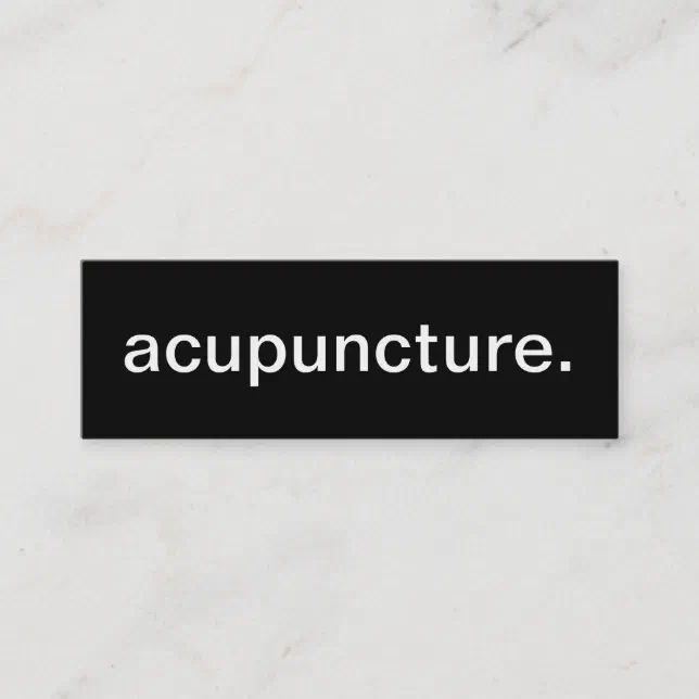 acupuncture Business Card | Zazzle