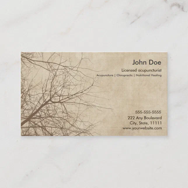 Acupuncture Business Card | Zazzle