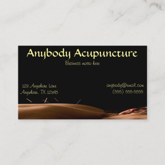 Acupuncture Business Card | Zazzle.com