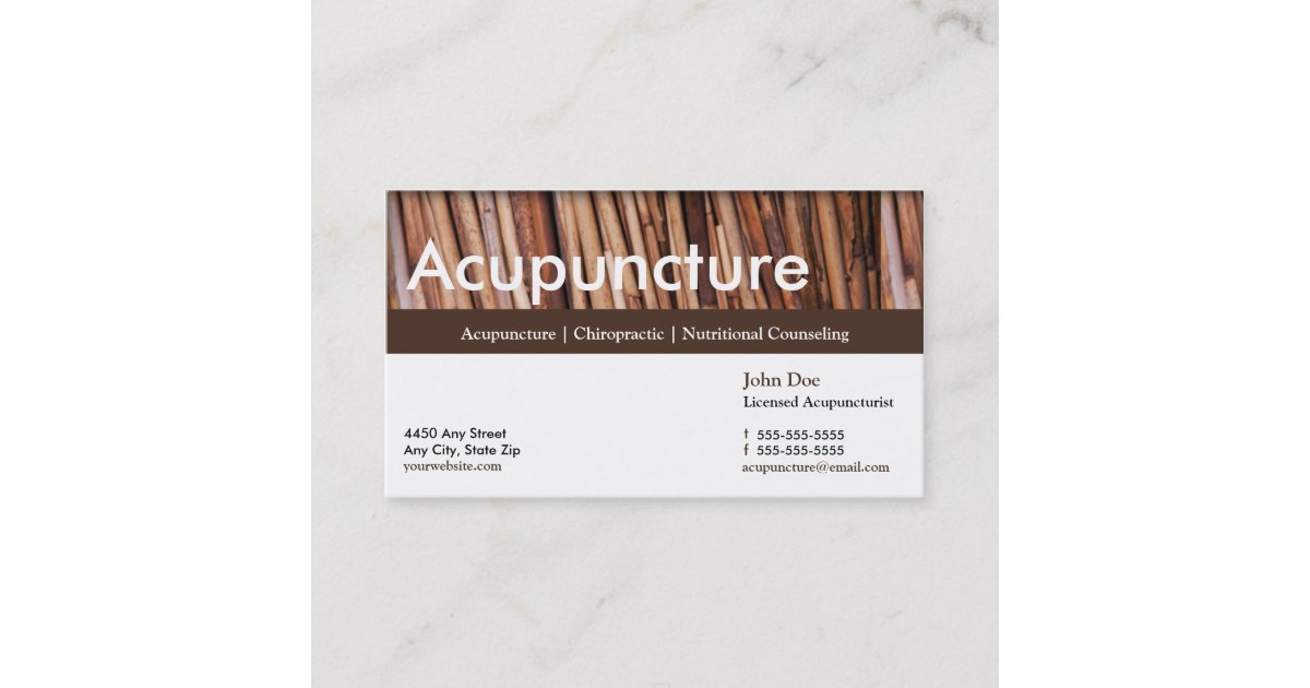 Acupuncture Business card appointment card | Zazzle