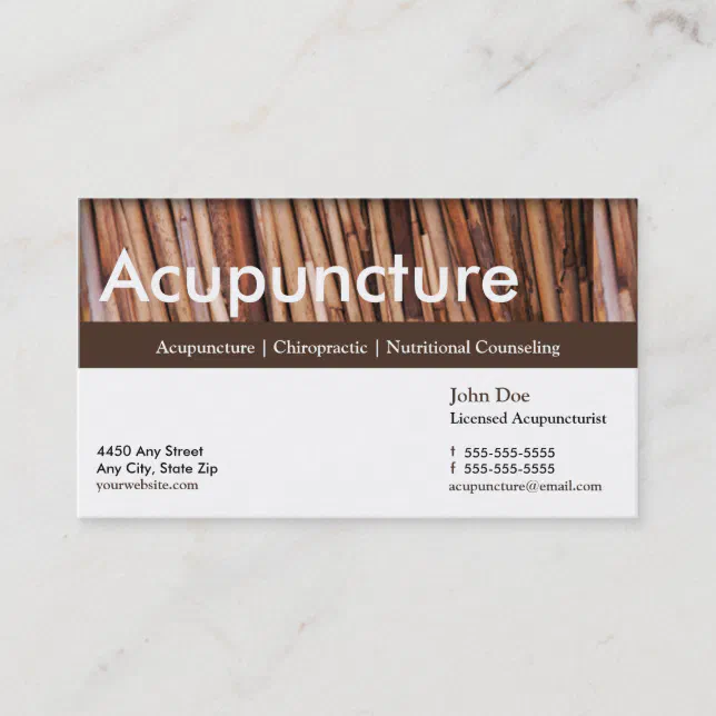 Acupuncture Business card appointment card | Zazzle