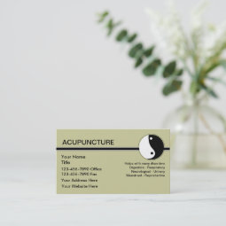 Acupuncture Business Cards | Zazzle