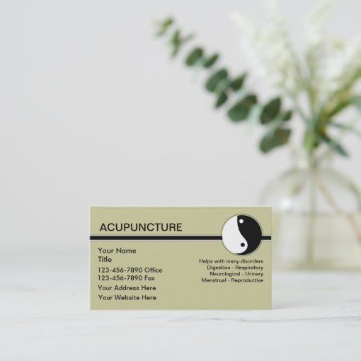 Acupuncture Business Cards | Zazzle