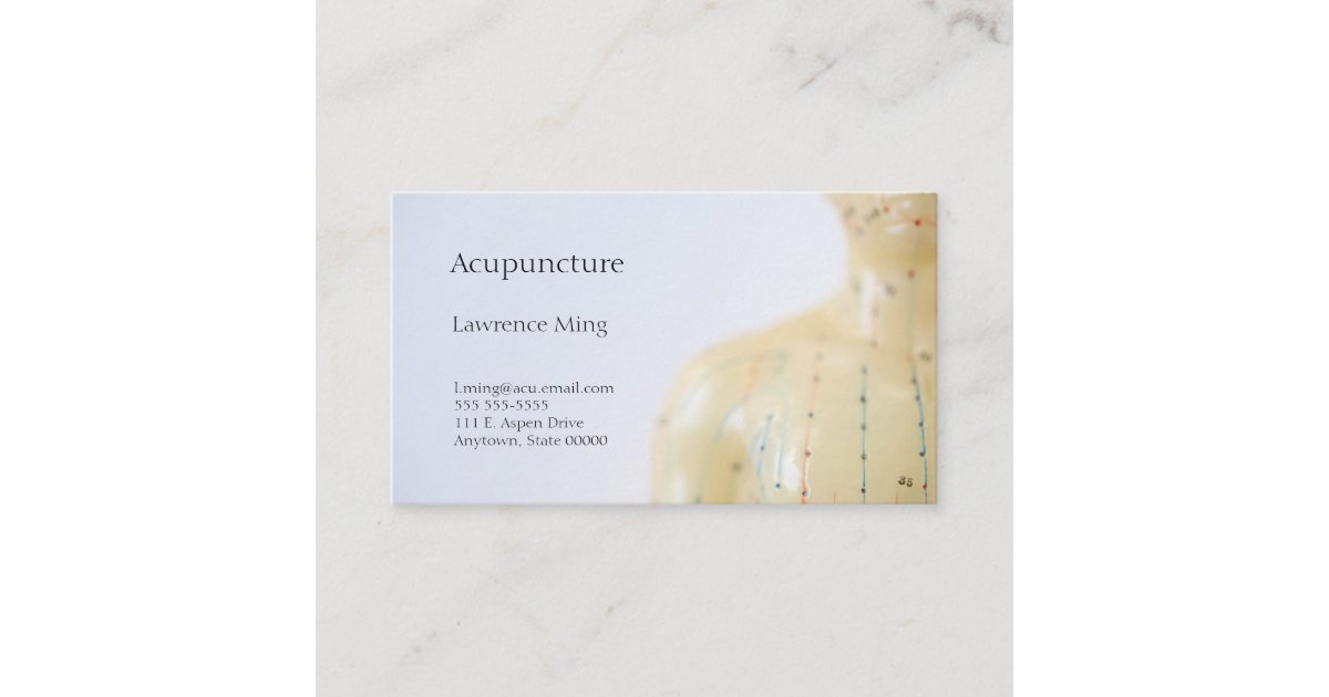 Acupuncture chest business card | Zazzle